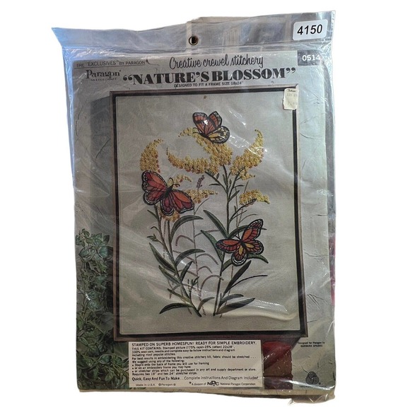 PARAGON | Office | Vintage Paragon Rare Crewel Embroidery Kit Natures ...